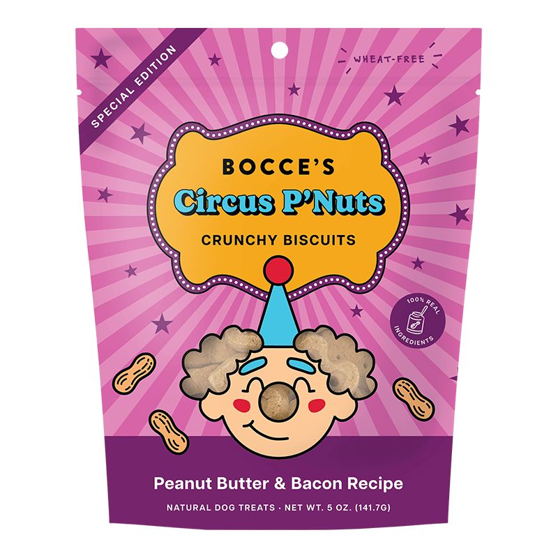 Bocce's Bakery Circus P’Nuts Crunchy Biscuits Dog Treats