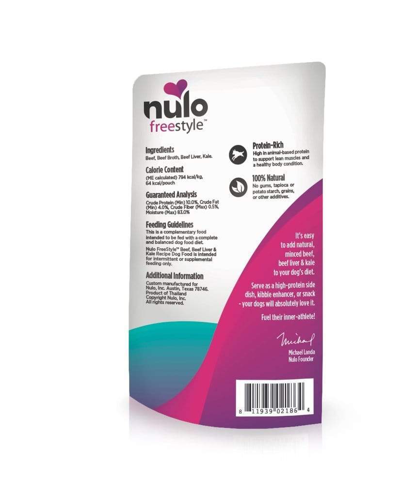 Nulo Freestyle Grain Free Beef with Beef Liver & Kale in Broth Meaty D